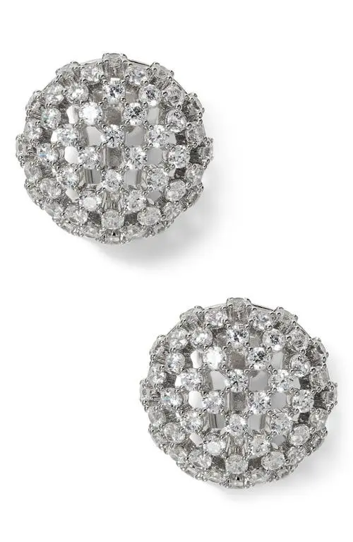 Nadri Juno Cubic Zirconia Stud Earrings - Rhodium