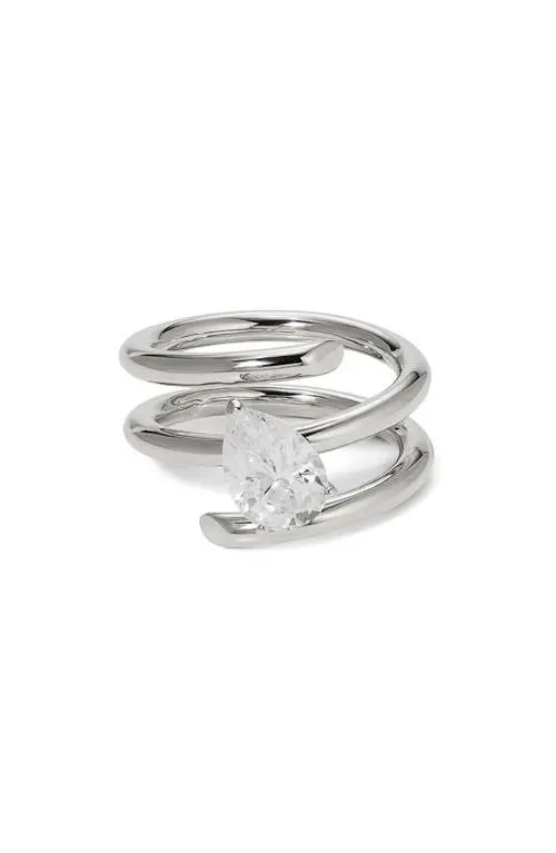 Nadri Farrah Wrap Ring - Rhodium