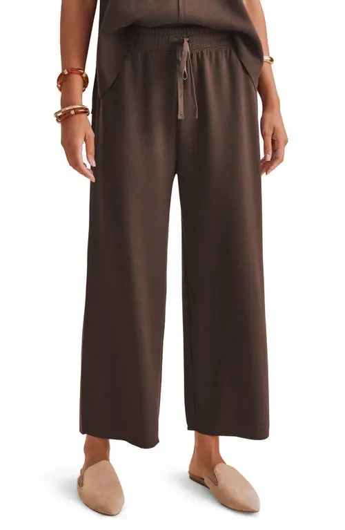 Splendid Winslow Crop Wide Leg Sweatpants - Java