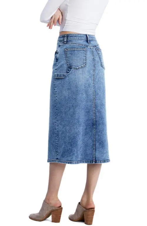 WASH LAB DENIM Utility Denim Skirt - Washed Blue
