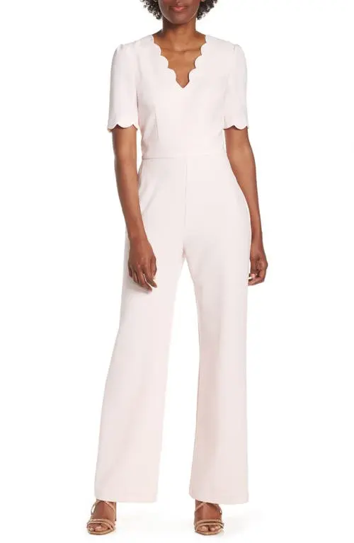HARPER ROSE Scallop V-neck Jumpsuit