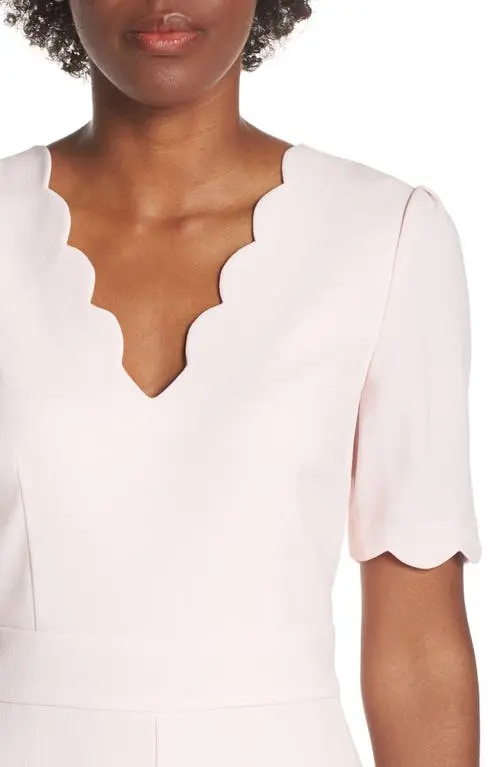 HARPER ROSE Scallop V-neck Jumpsuit