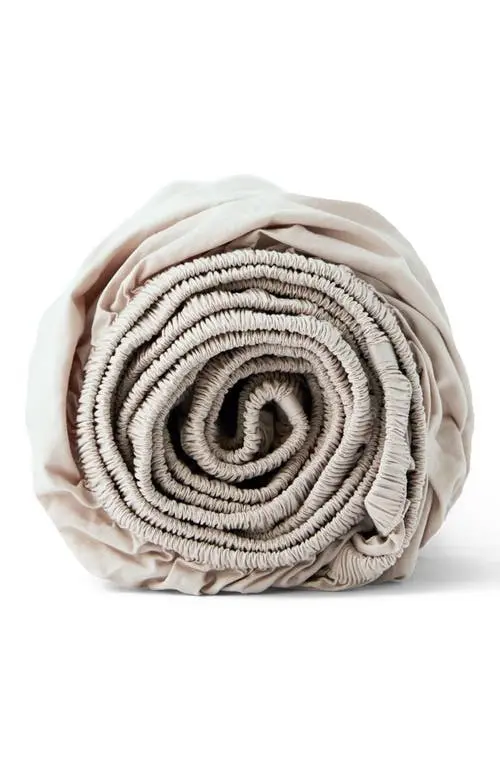 PACT Organic Cotton Organic Cool-air Percale Fitted Sheet - Bone