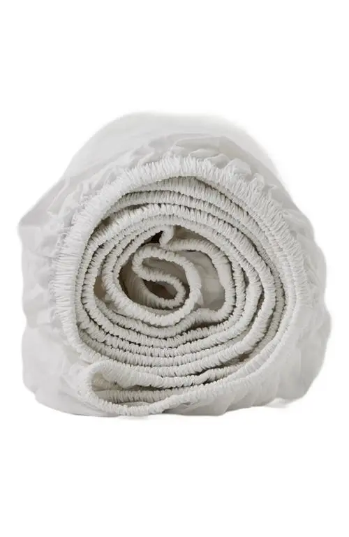 PACT Organic Cotton Organic Cool-air Percale Fitted Sheet - White