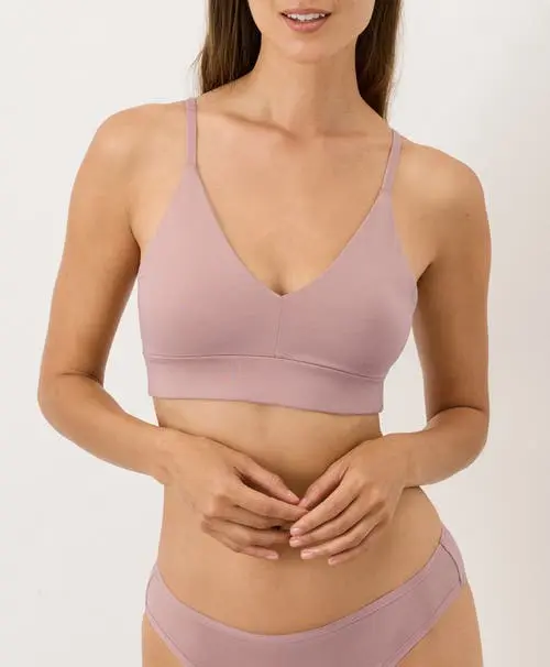 PACT Organic Cotton Everyday Classic T-shirt Bra - Dusted Violet
