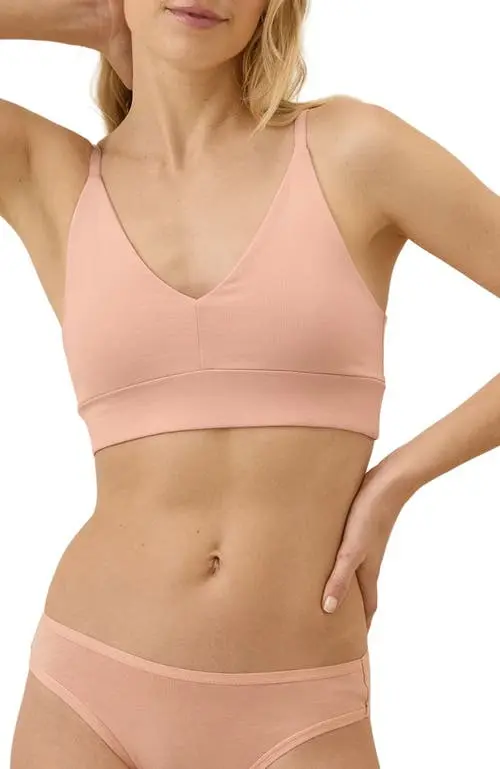 PACT Organic Cotton Everyday Classic T-shirt Bra - Peach