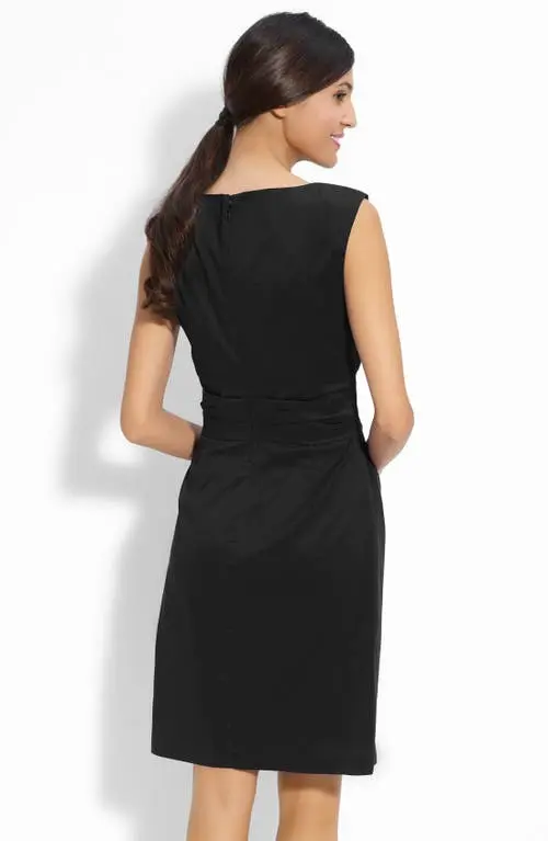 suzi chin for maggy boutique silk dress Suzi Chin for Maggy Boutique Red Cape Ruffle Sleeve Belted Silk Dress
