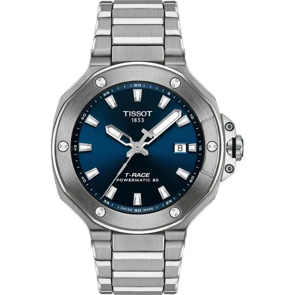 TISSOT T-race Powermatic 80 Bracelet Watch - Blue/silver