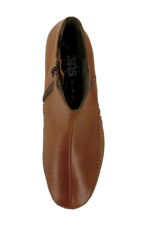 SAS Jade Zip Bootie - Chestnut
