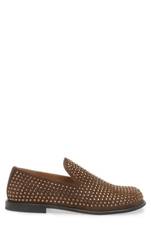 JW Anderson Crystal Embellished Suede Loafer