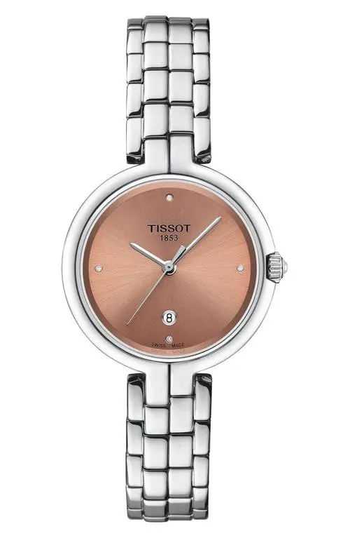 TISSOT Flamingo Diamond Bracelet Watch - Pink/silver