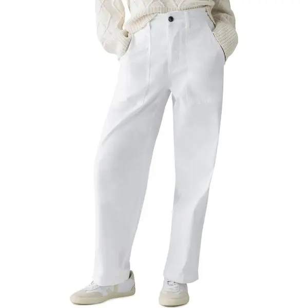 Sanctuary Cruiser Stretch Cotton Barrel Chinos - Chlk