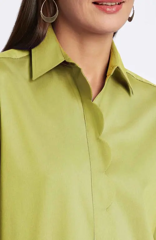 Foxcroft Layla Sateen Button-up Shirt