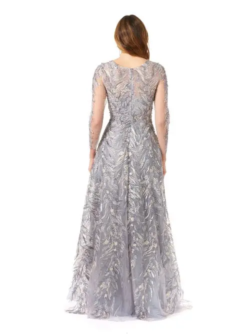 LARA NEW YORK Embellished Tulle Gown