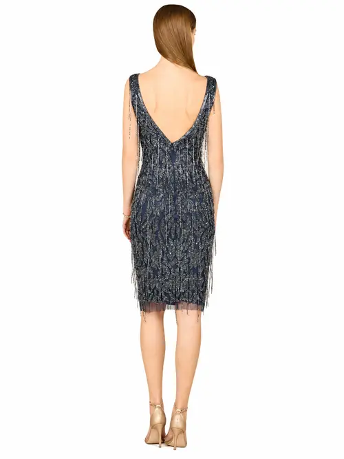 LARA NEW YORK Fringe Cocktail Dress
