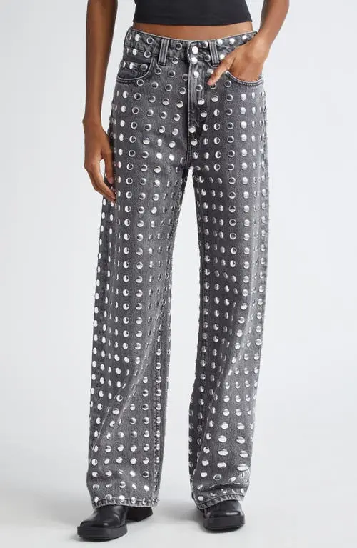 HAIKURE Winona Studded Relaxed Straight Leg Jeans