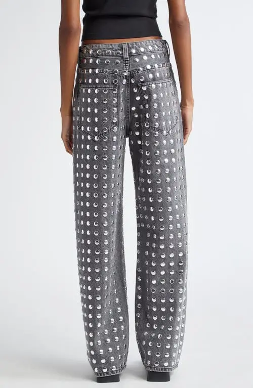 HAIKURE Winona Studded Relaxed Straight Leg Jeans