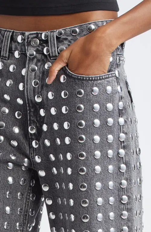 HAIKURE Winona Studded Relaxed Straight Leg Jeans