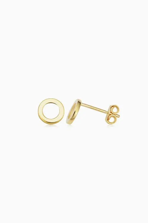 ORADINA 14k Full Circle Stud Earrings