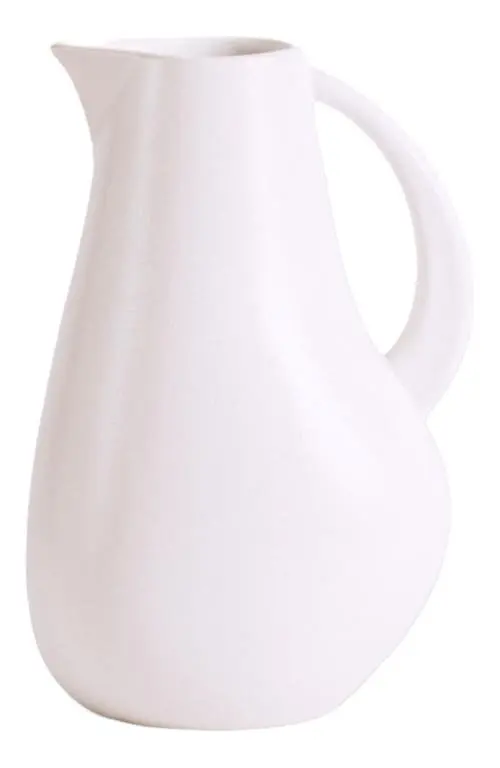 GHARYAN STONEWARE Pitcher Kuduo - White