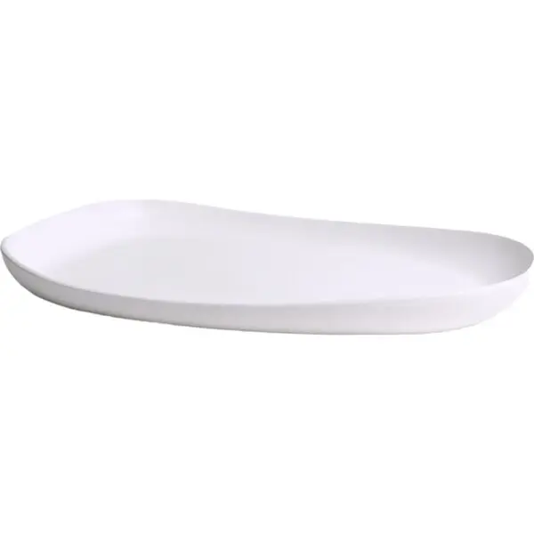 GHARYAN STONEWARE Stoneware Long Serving Platter - White