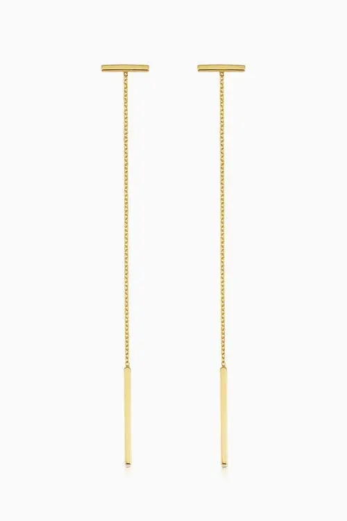 ORADINA 14k Tea Time Drop Earrings - Yellow Gold