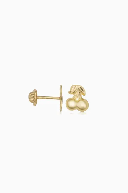 ORADINA 14k Amarena Cherry Stud Earrings
