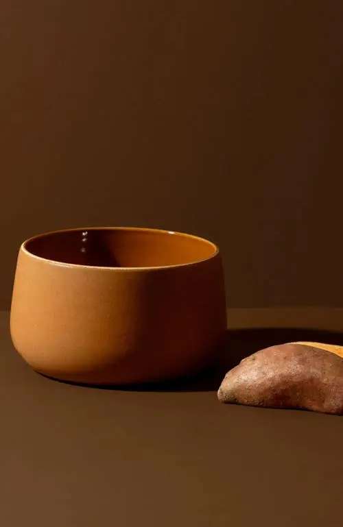GHARYAN STONEWARE Stoneware Serving Bowl - Terracotta