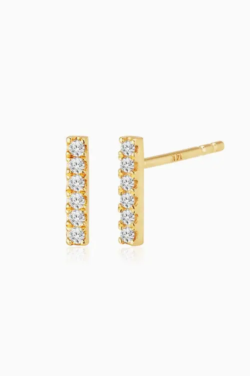 ORADINA 14k Gold Diamond Stud Earrings - Yellow Gold