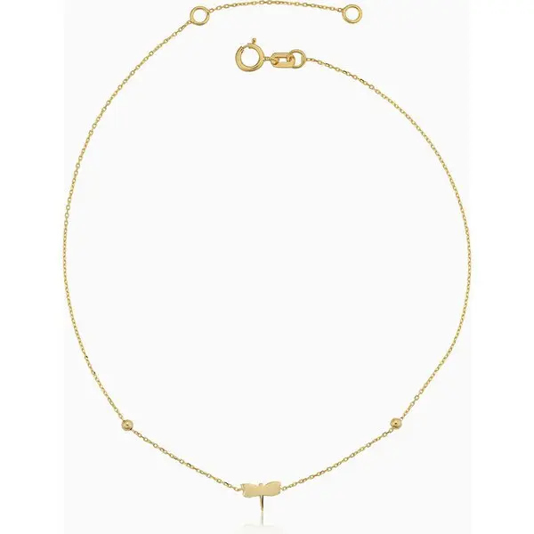 ORADINA 14k Flora Anklet - Yellow Gold