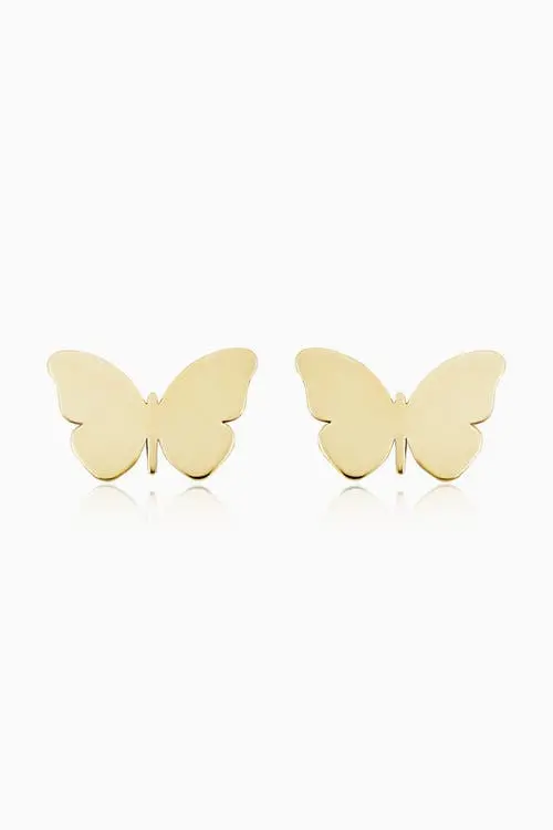 ORADINA 14k Butterfly Studs - Yellow Gold