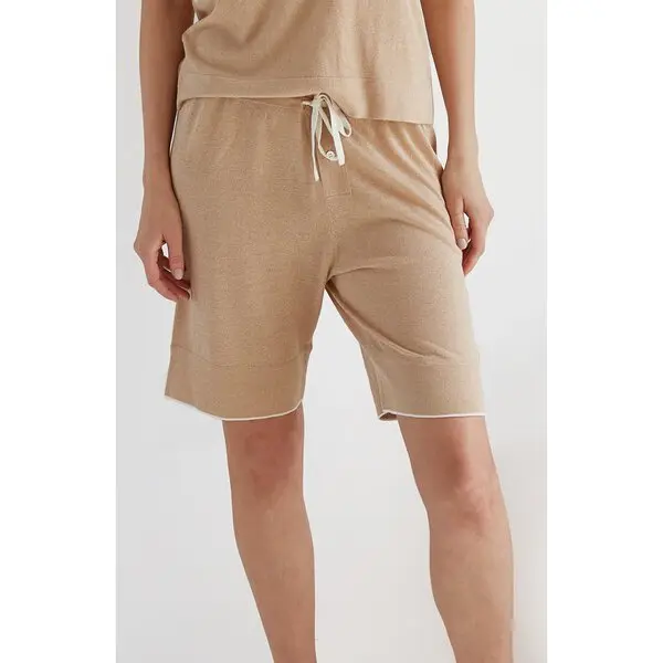 OYUN Tie Waist Sleep Shorts - Camel