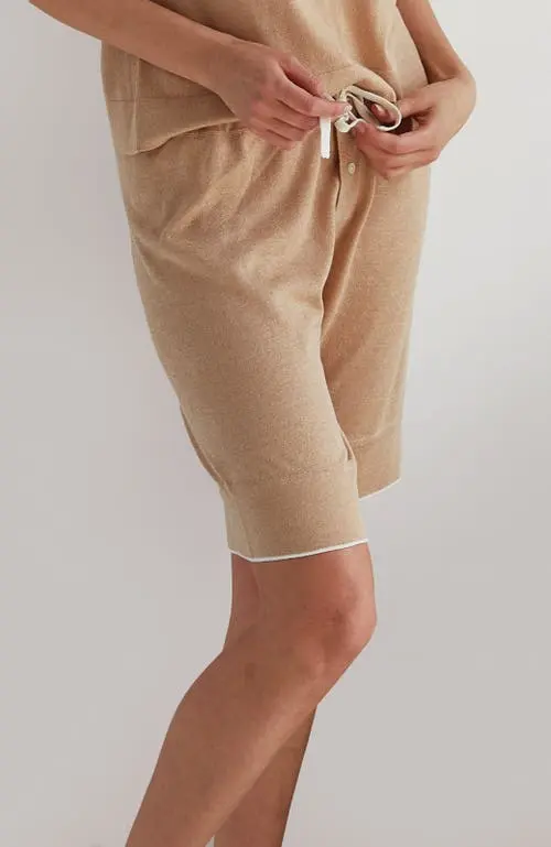 OYUN Tie Waist Sleep Shorts - Camel