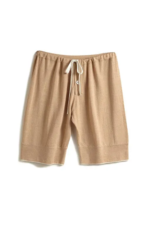 OYUN Tie Waist Sleep Shorts - Camel