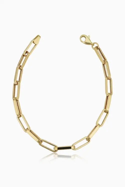 ORADINA 14k Venice Bold Link Bracelet