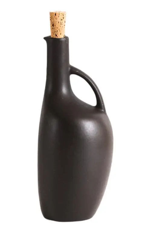 GHARYAN STONEWARE Olive Oil Bottle Canard - Black