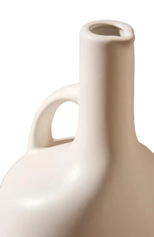 GHARYAN STONEWARE Olive Oil Bottle Canard - White