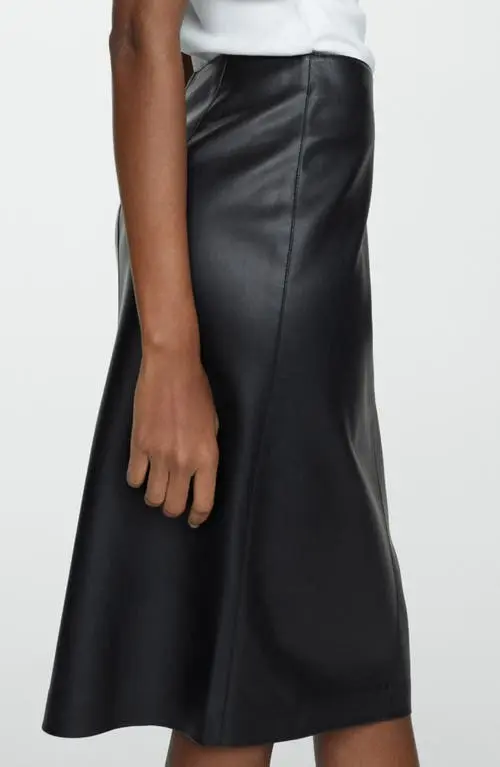 Mango Faux Leather Pencil Skirt