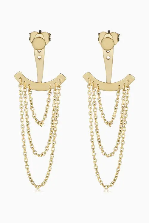 ORADINA 14k Palermo Ear Jackets - Yellow Gold