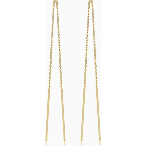 ORADINA 14k Vicenza Threader Earrings - Yellow Gold
