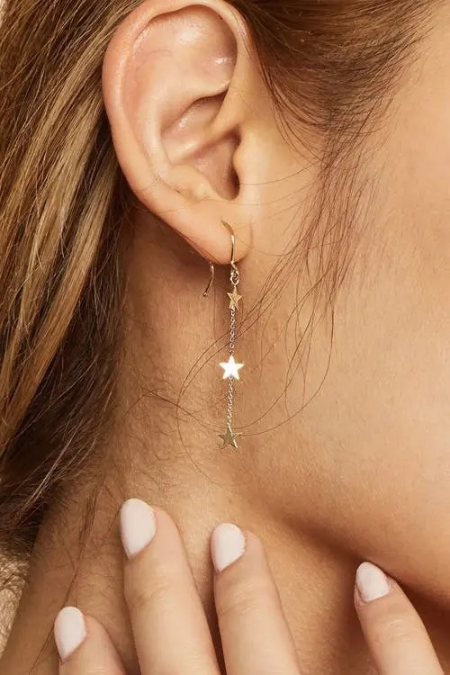ORADINA 14k Starry Night Strand Earrings
