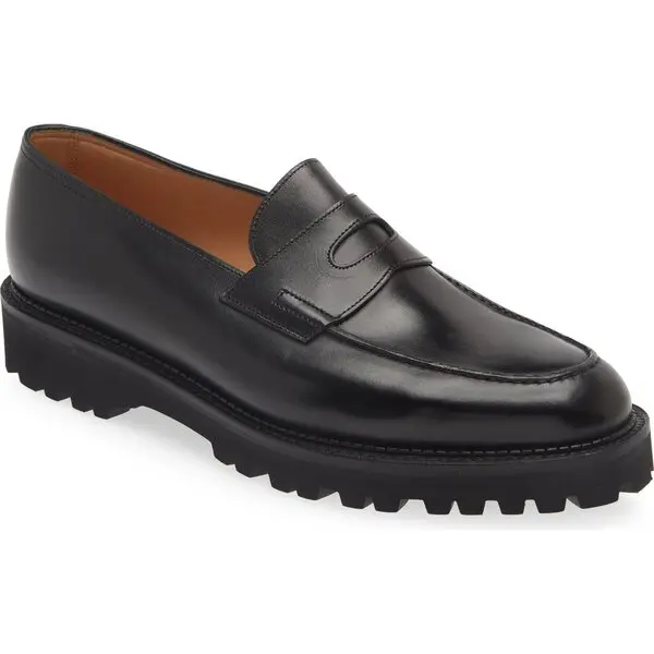 John Lobb Lopez Penny Loafer - 1r- Black