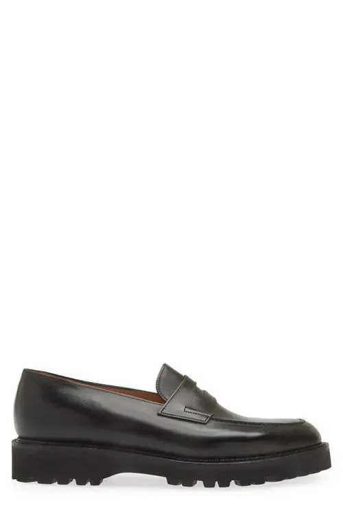 John Lobb Lopez Penny Loafer - 1r- Black