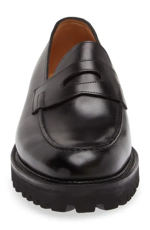 John Lobb Lopez Penny Loafer - 1r- Black