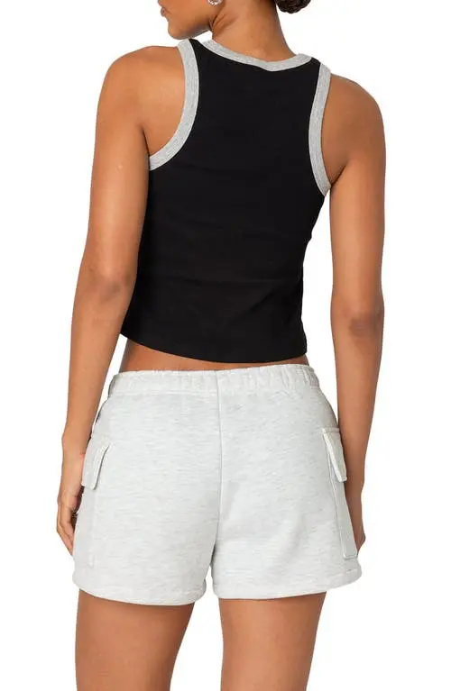 EDIKTED Contrast Trim Tank Top