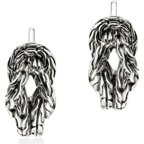John Hardy Love Knot Hoop Earrings - Silver