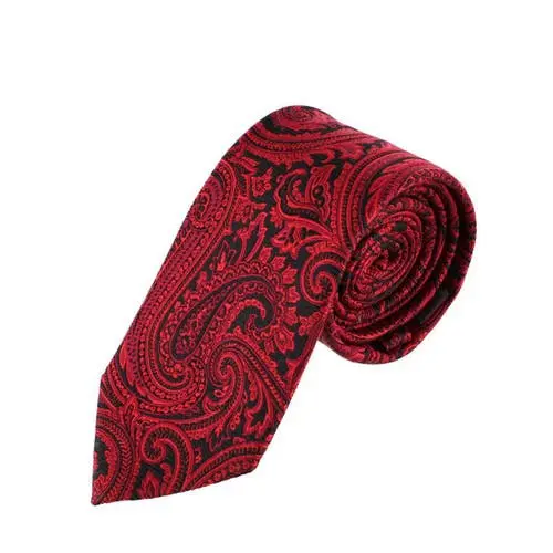 Trafalgar Paisley Silk Necktie - Red