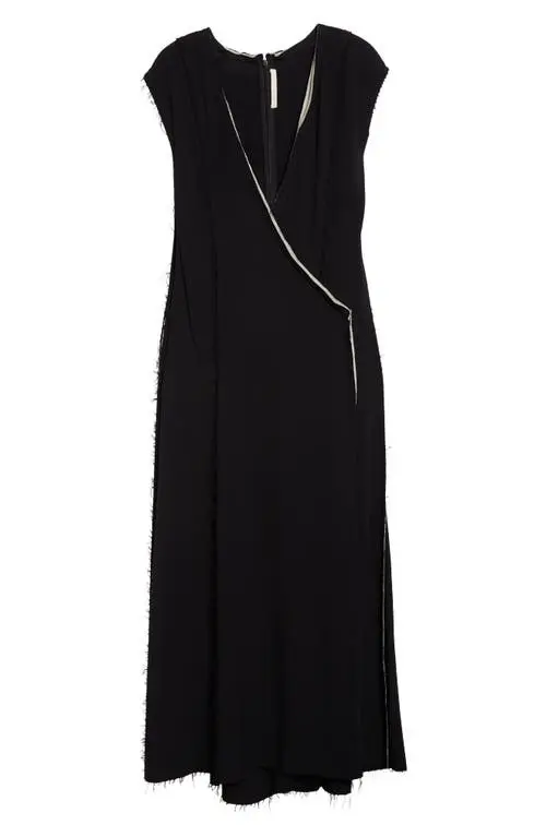 Jason Wu Plunge Neck Crepe Midi Shift Dress In Black - 75% Off |  Editorialist