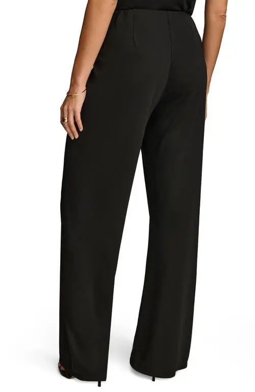 Donna Karan New York Flat Front Wide Leg Trousers