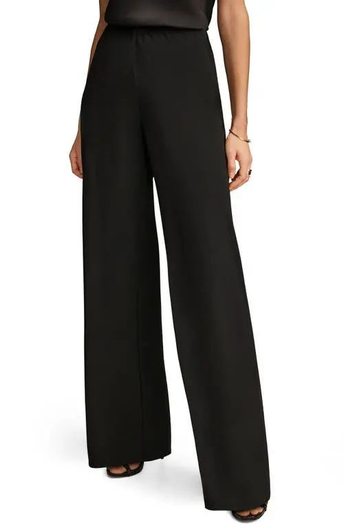 Donna Karan New York Flat Front Wide Leg Trousers